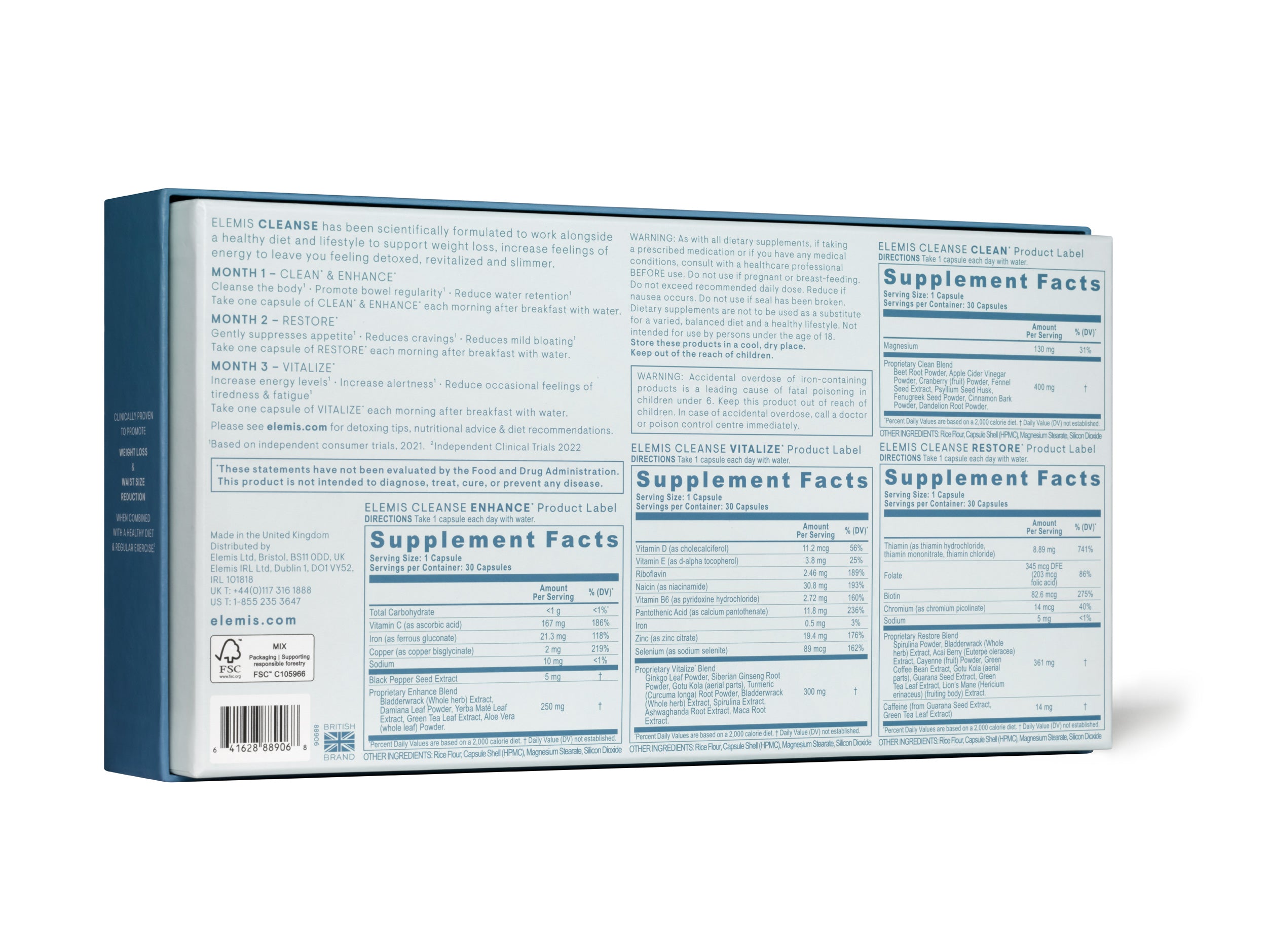 ELEMIS Cleanse Detox Pills, Body Performance System – TIMETOSPA
